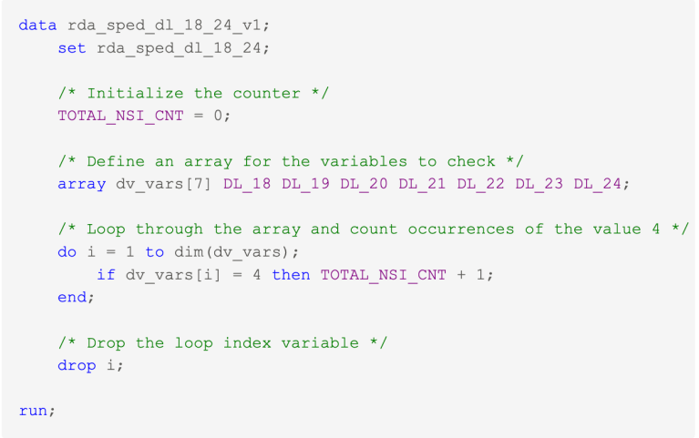 SAS Array Counting Guide – Zane Wubbena, PhD